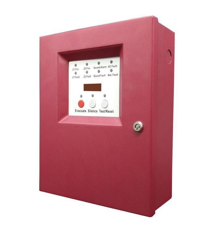 Conventional 2 Zone Fire Alarm Controller For Wired Smoke Detector ...