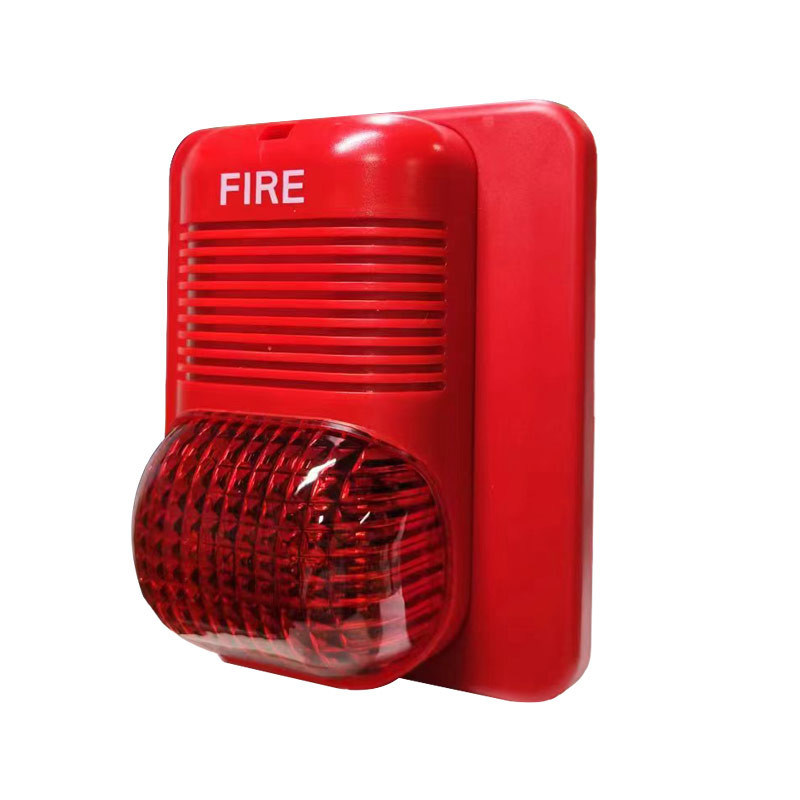 Red 24V Sounder Flasher Wall Mounted For Conventional Fire Detection ...